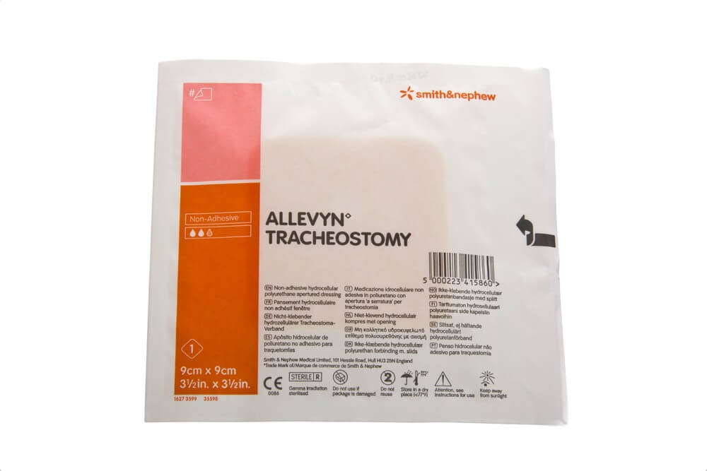 Allevyn Non Adhesive Foam Tracheostomy Dressing, 9 x 9 cm ...